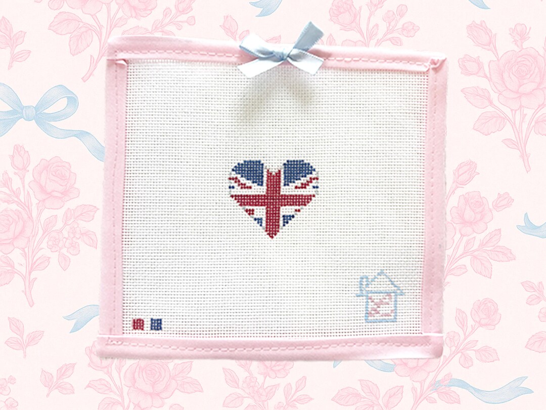 Mini Union Jack Flag Hand-painted Needlepoint Canvas – London, England ...