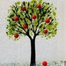 Fused Glass Apple Tree Art: Summer Sun Catcher, Windowsill Decor - Etsy