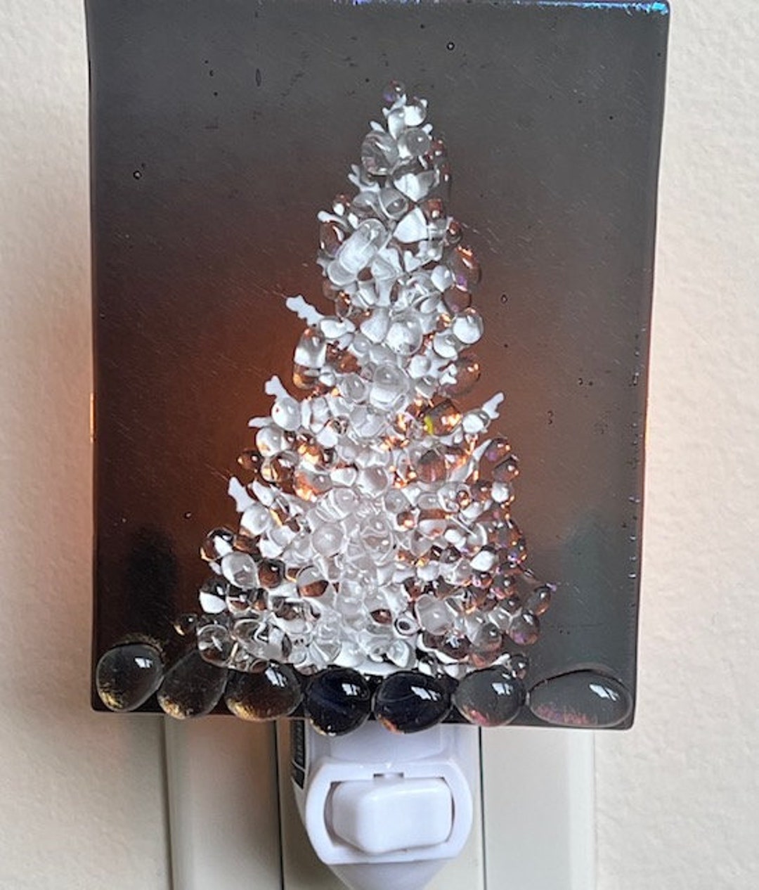 Crystalline Fused Glass Night Light, Bringing the Outdoors In, Bedroom ...