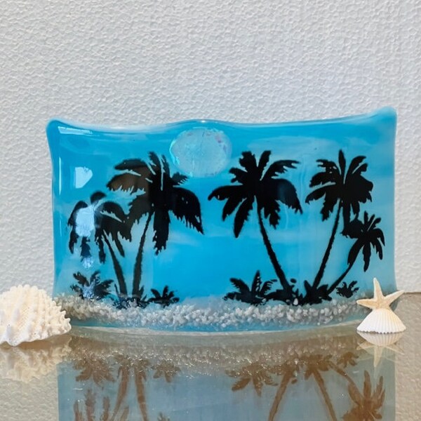 Fused Glass Beach Scene - Etsy