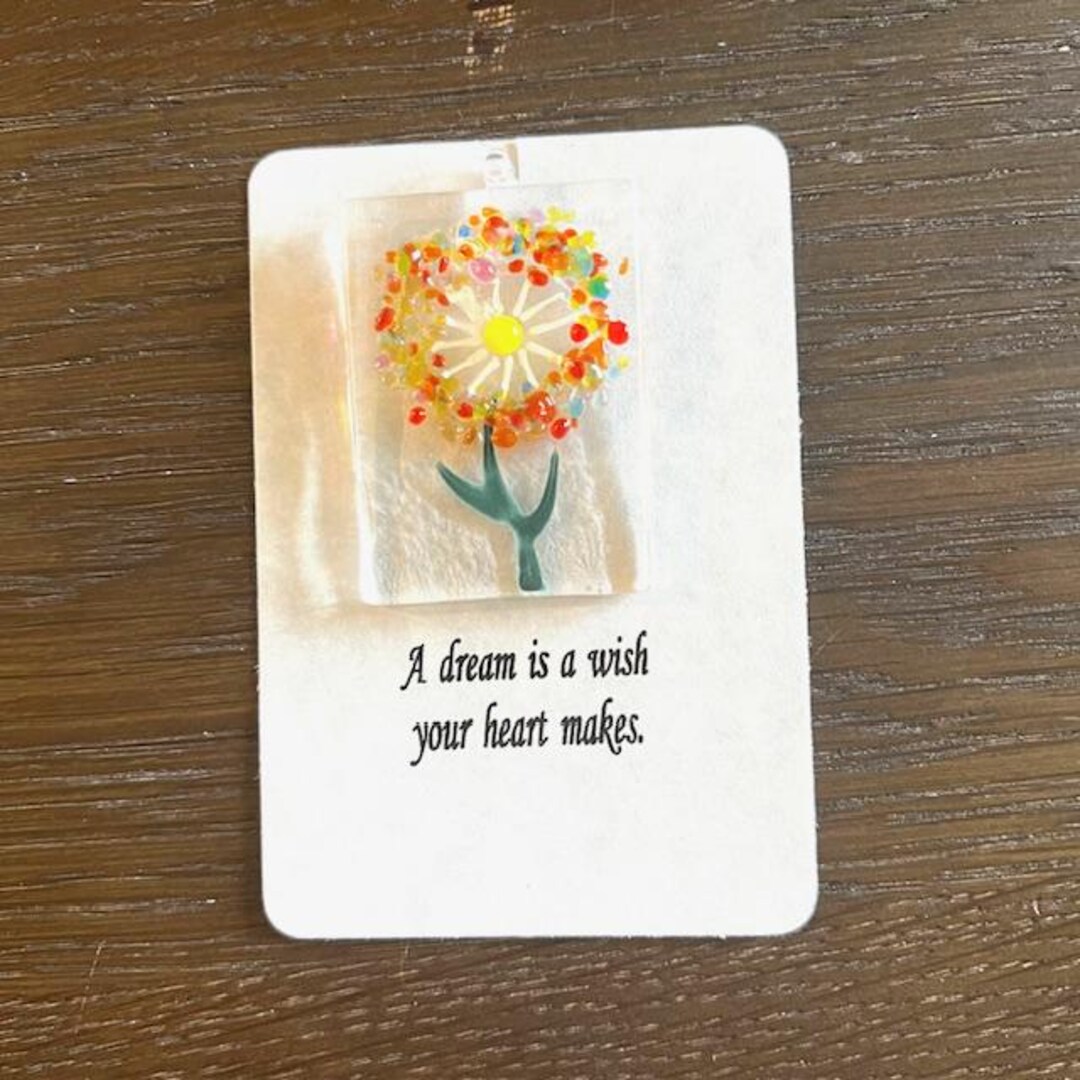 Dandelion Fused Glass Sun Catcher: Little Gift of Kindness - Etsy