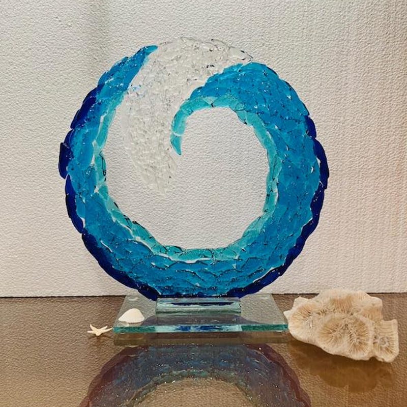 Glass Wave Sculpture - Etsy