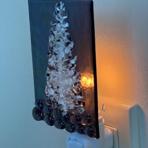Crystalline Fused Glass Night Light, Bringing the Outdoors In, Bedroom ...