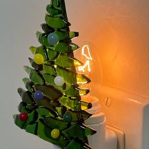Fused Glass Christmas Tree Nightlight: Holiday Decoration - Etsy