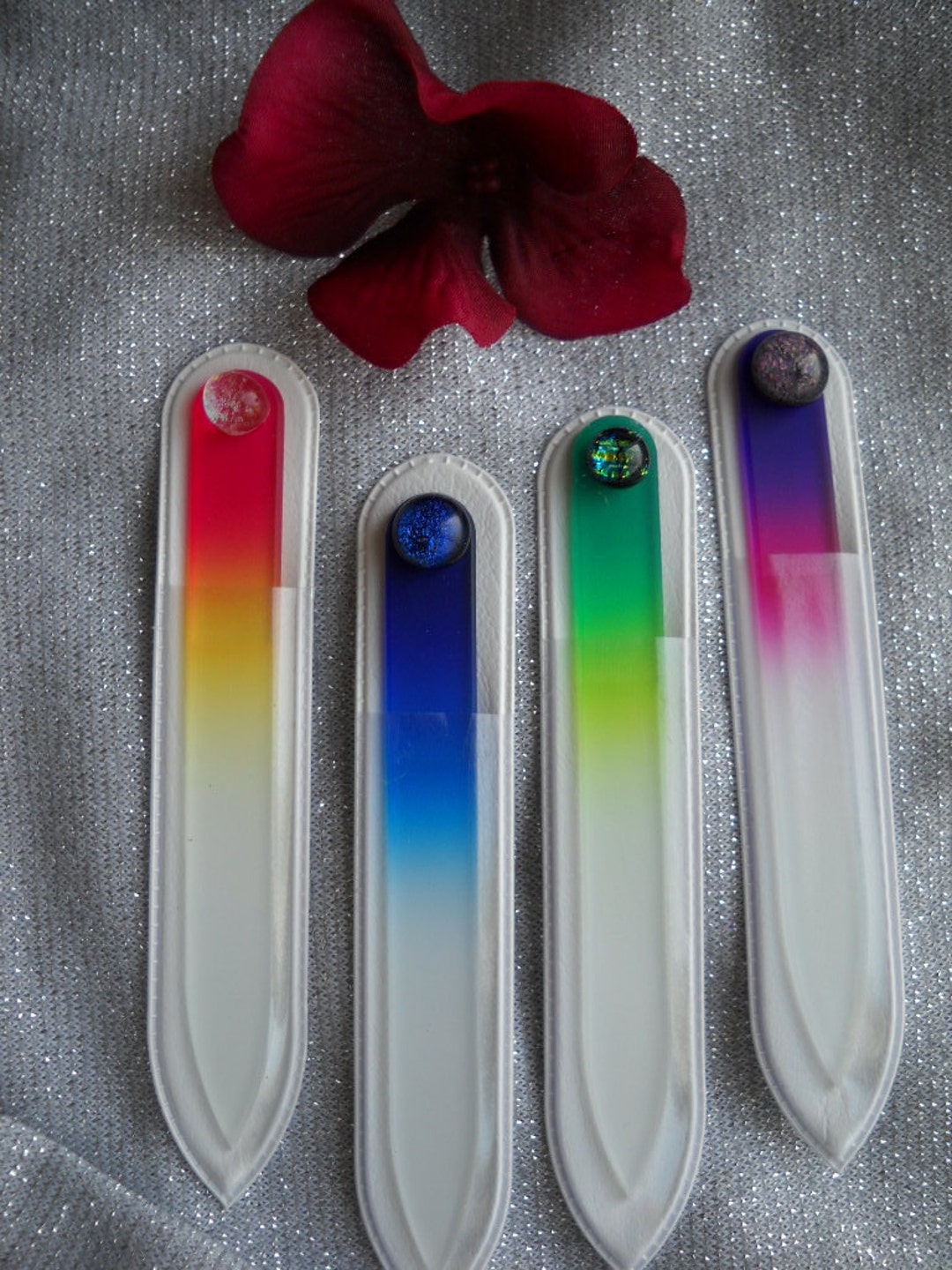 Fused Glass Nail File: Purse Size, Assorted Colors - Etsy