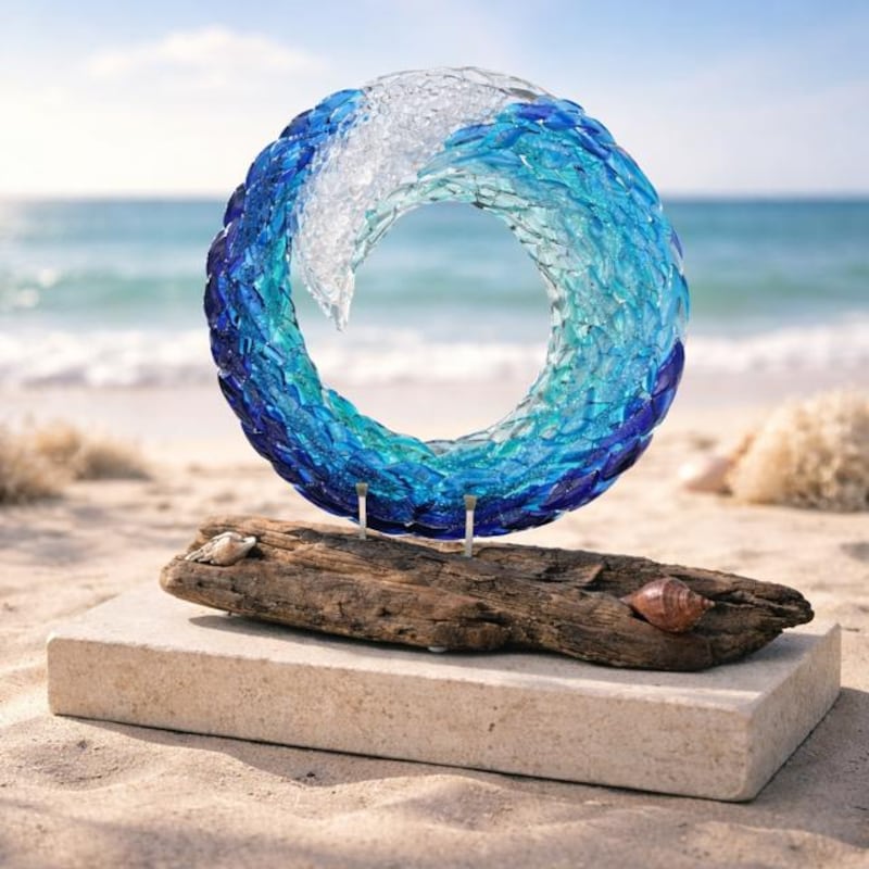 Wave Blown Glass Sculpture - Etsy