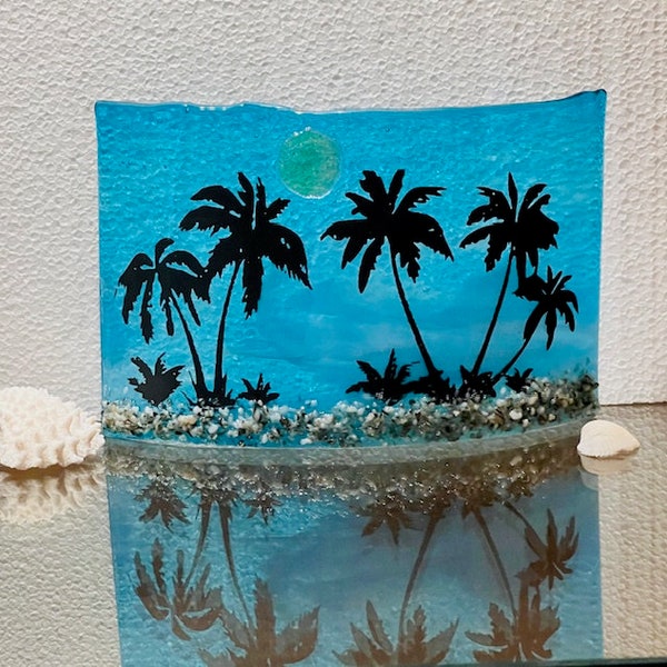 Fused Glass Beach Scene - Etsy