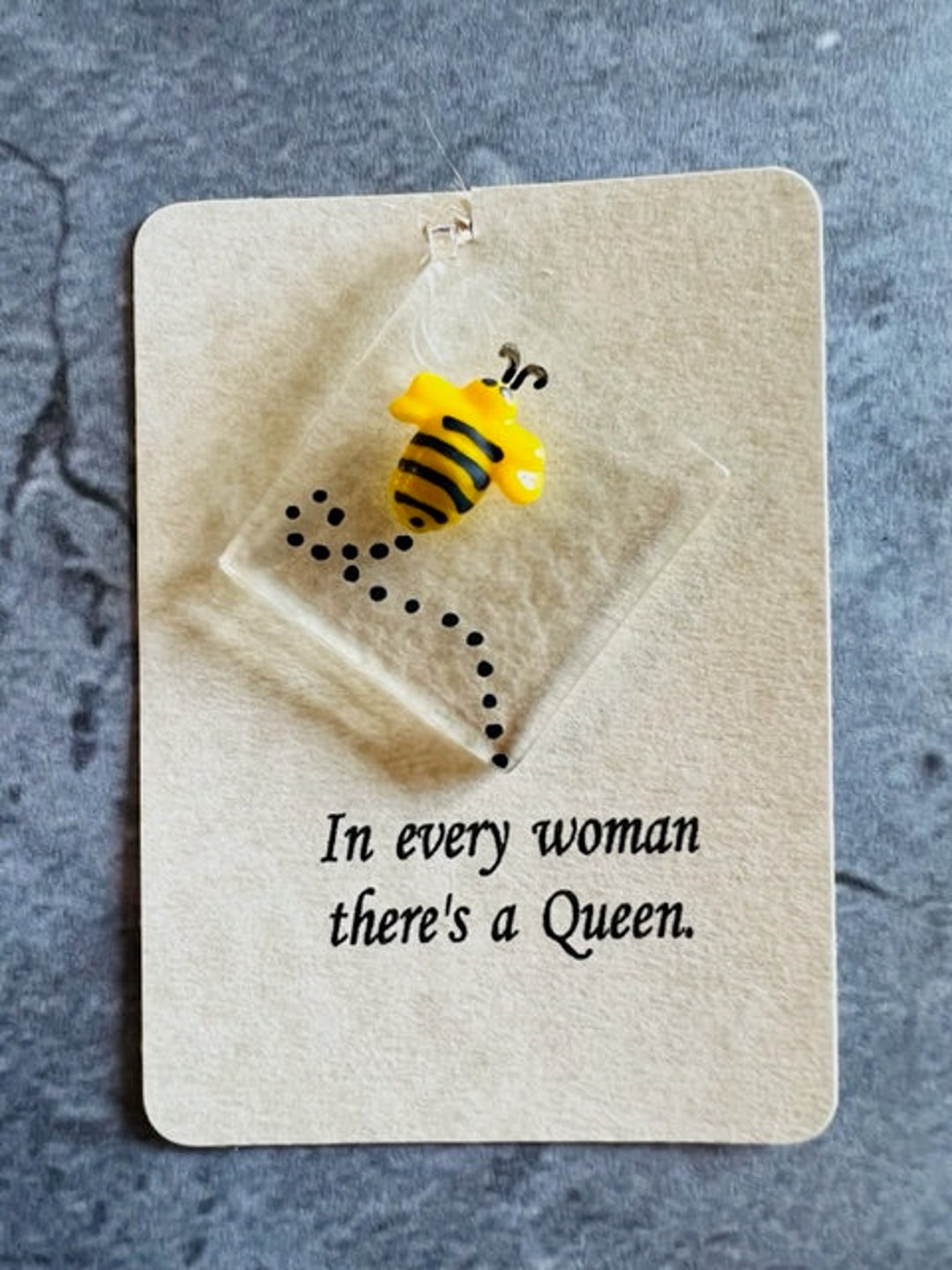 Mini Bumble Bee Suncatcher, Little Gift of Kindness, Fused Glass Bee ...