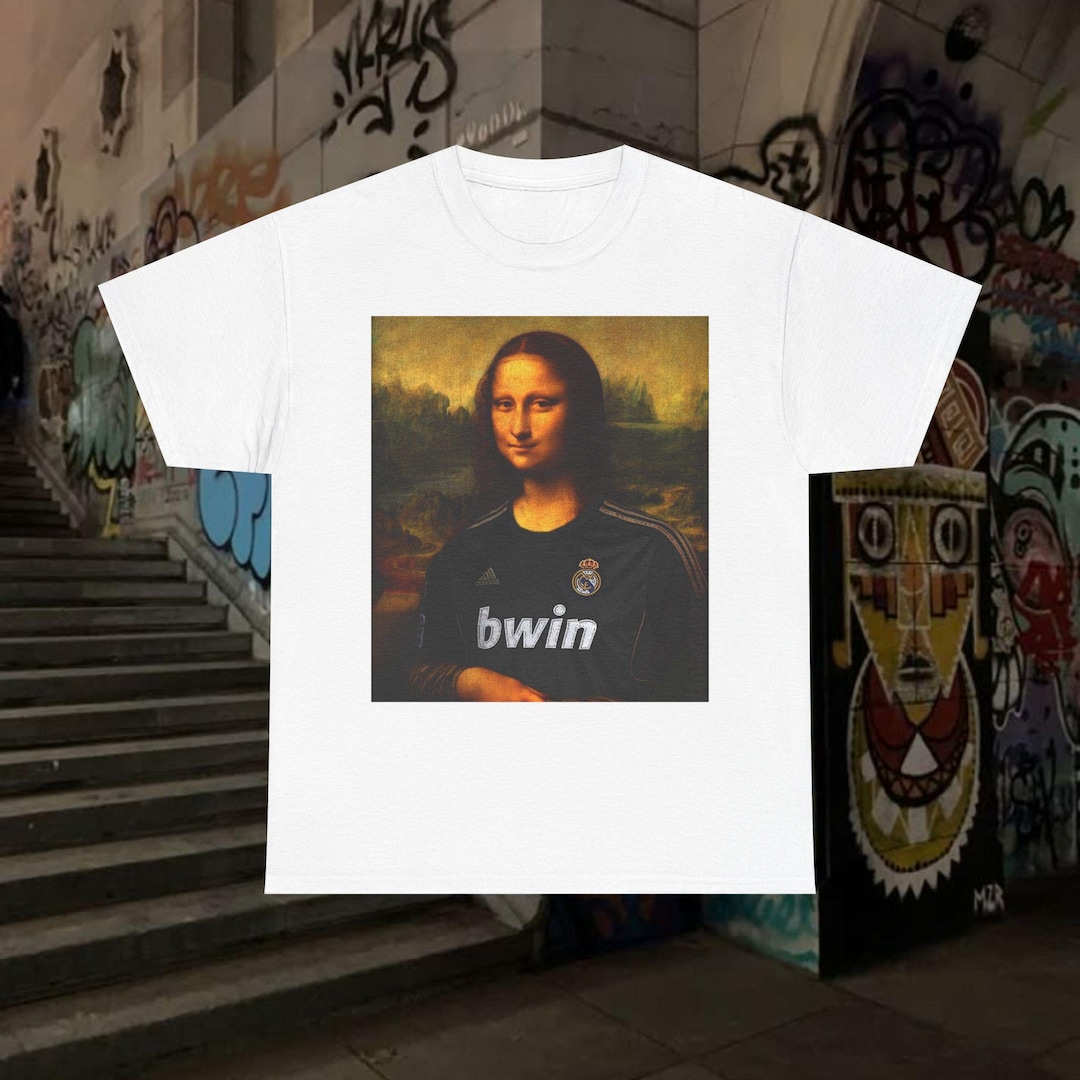 Real Madrid Mona Lisa Tee, Football Fan Shirt, Art Lover Gift, Soccer ...