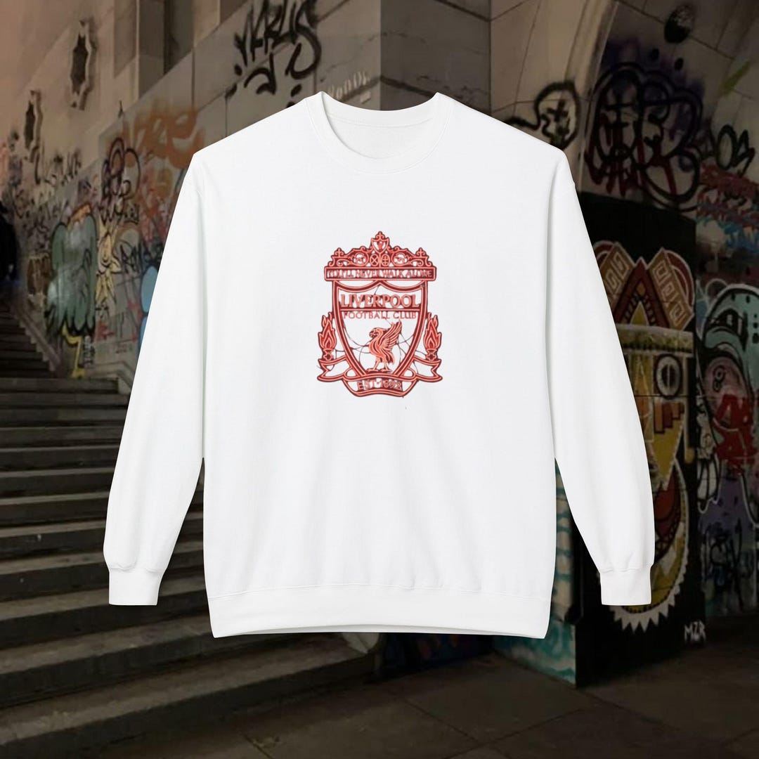 Liverpool Neon LED Crest Retro Soccer Jersey Sweatshirt | Futuristic ...