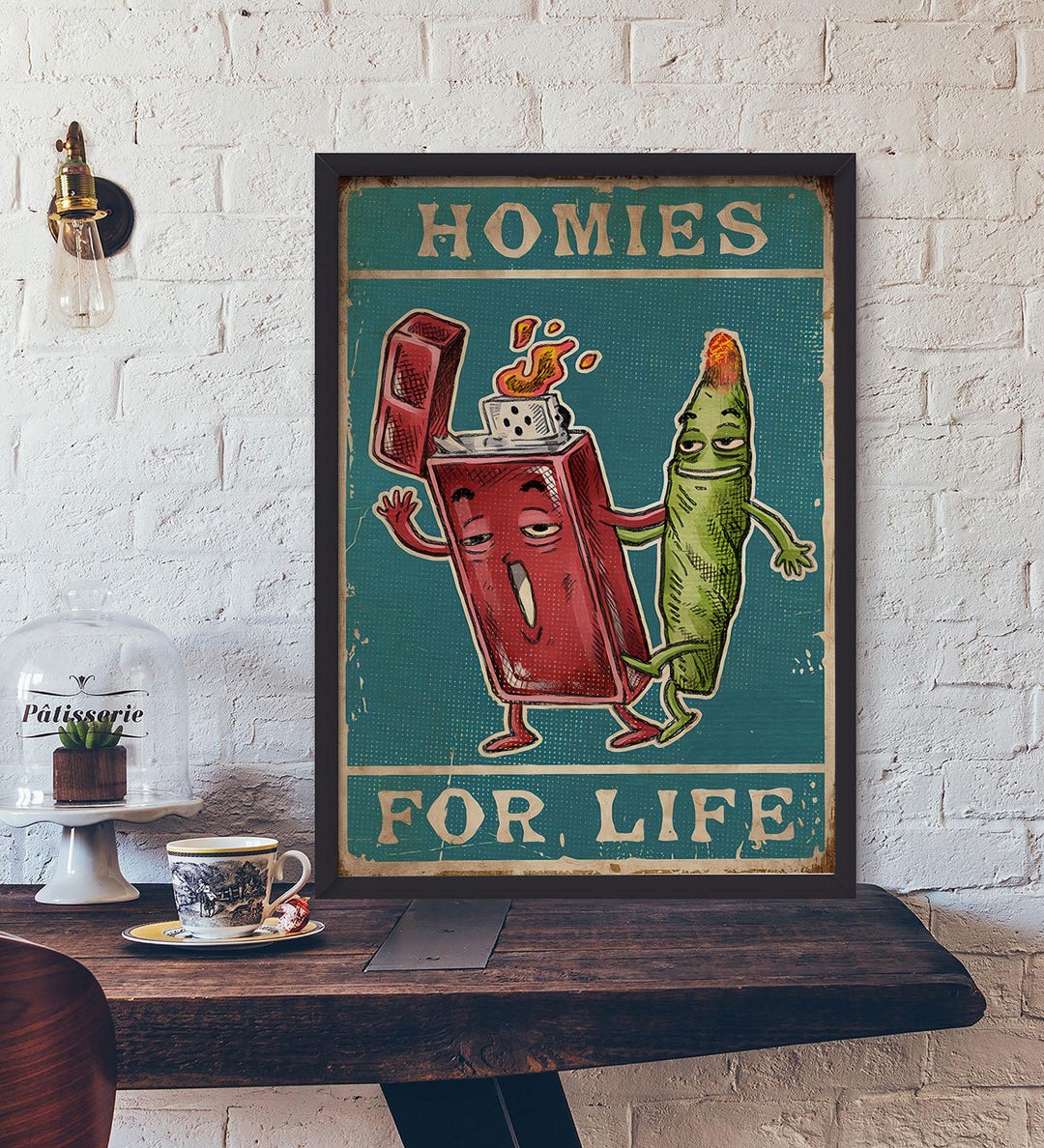 Homies for Life Poster: Funny Stoner Friend Gift - Etsy