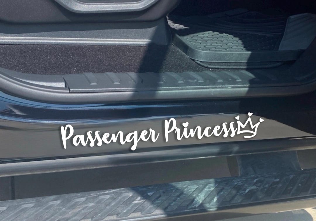 Passenger Princess Car Door Decal | Truck Door Jam Sticker | Funny ...