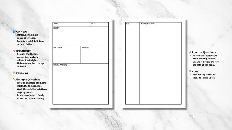 Math Notes Template Set Student Pages Bundle Note Taking Graph Dot Grid ...