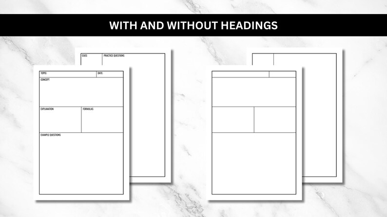 Math Notes Template Set Student Pages Bundle Note Taking Graph Dot Grid ...