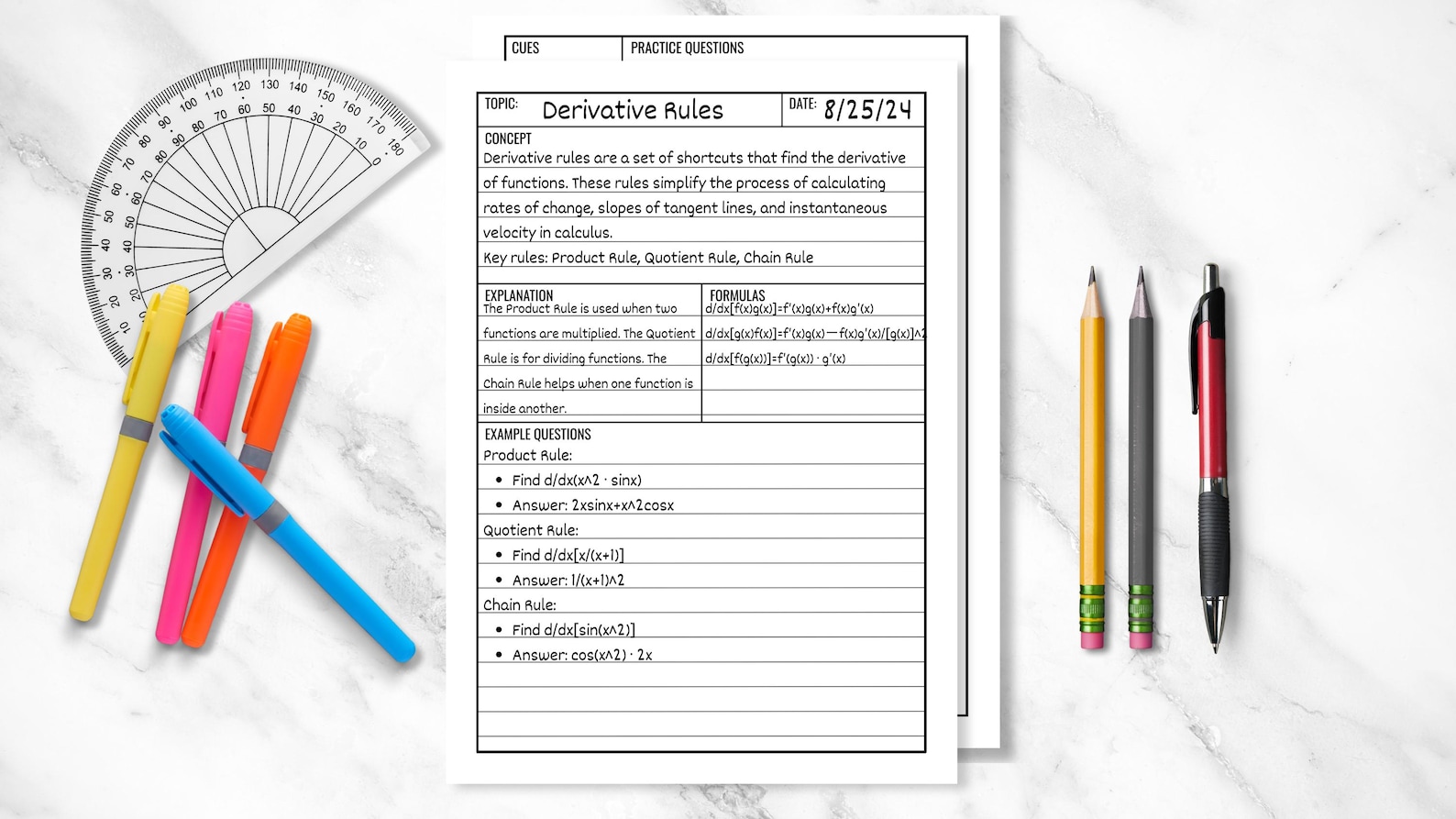 Math Notes Template Set Student Pages Bundle Note Taking Graph Dot Grid ...