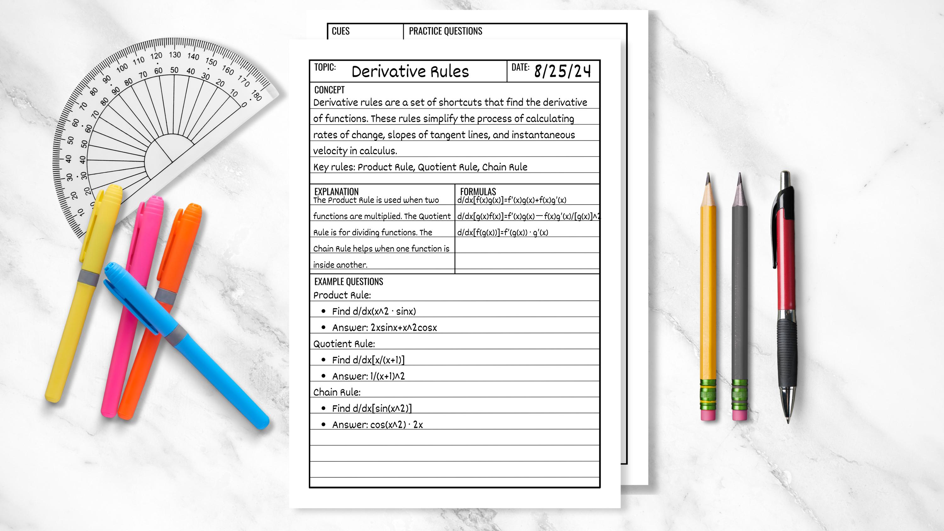 Math Notes Template Set Student Pages Bundle Note Taking Graph Dot Grid ...
