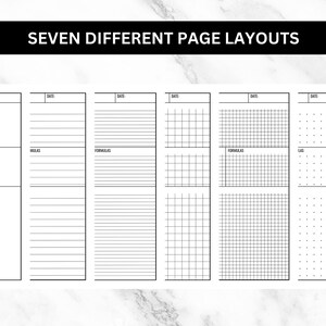 Math Notes Template Set Student Pages Bundle Note Taking Graph Dot Grid ...