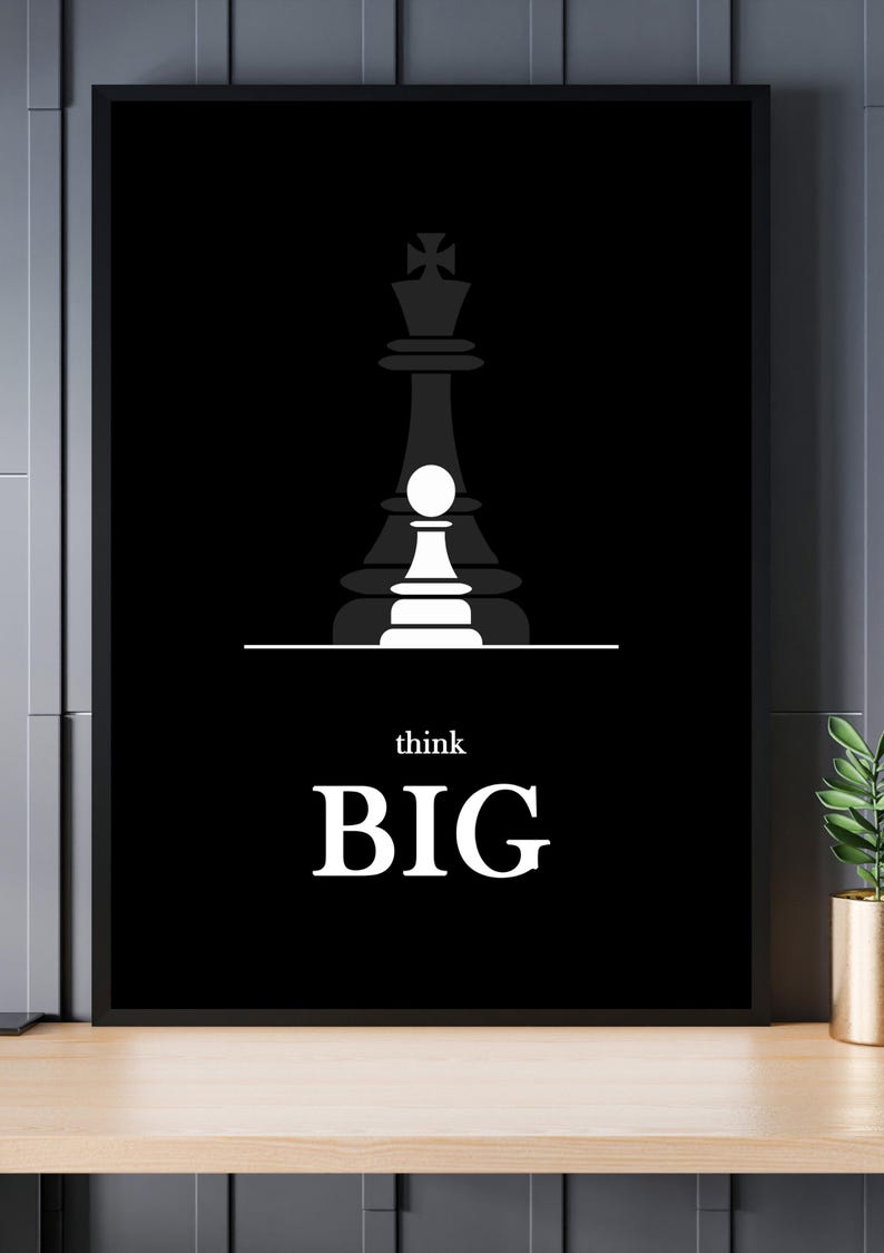 Think BIG Poster | Motivational Poster | Wall Art | Discipline ...
