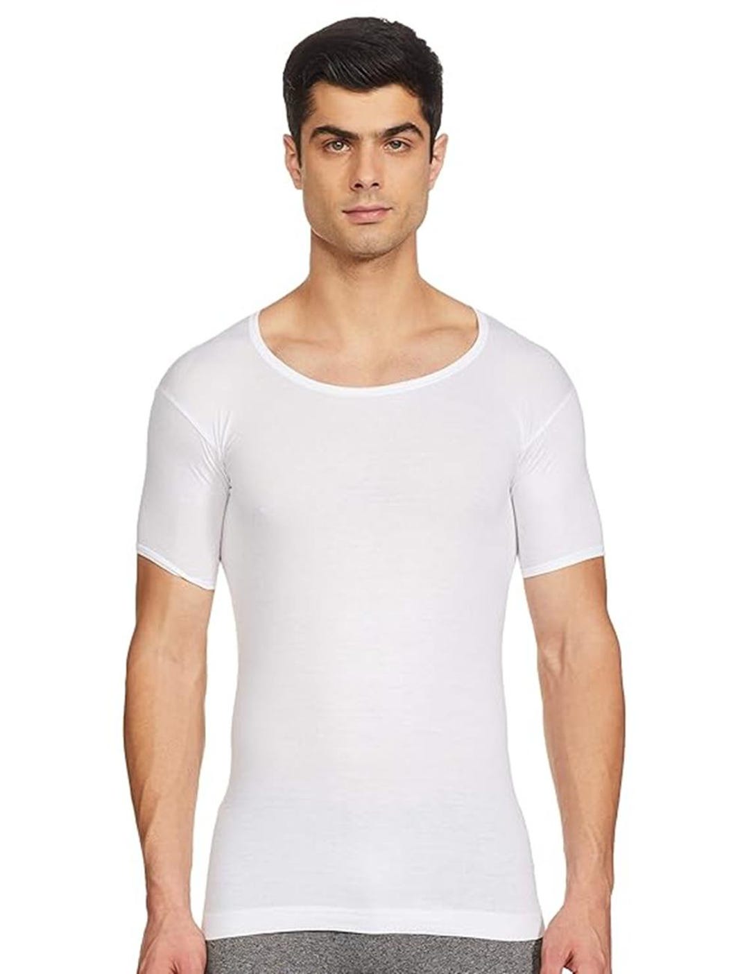 Rupa Half Sleeves Vest for Men, 100% Cotton Material, Round Neck ...