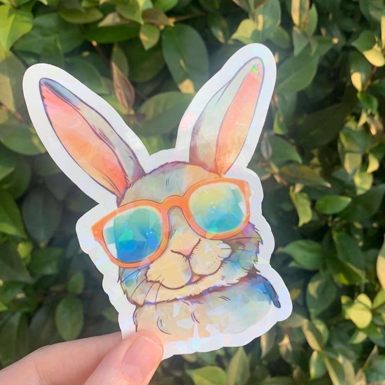 Bunny Sticker, Rabbit Stickers, Sticker Back, Cute Bunny Pack, Rabbit ...
