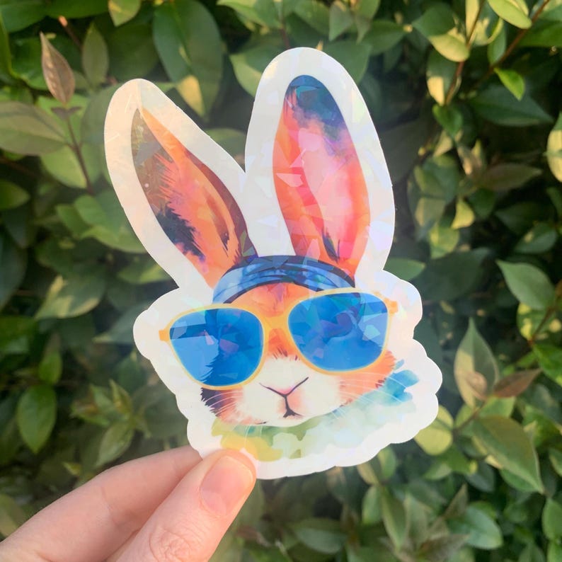 Bunny Sticker, Rabbit Stickers, Sticker Back, Cute Bunny Pack, Rabbit ...