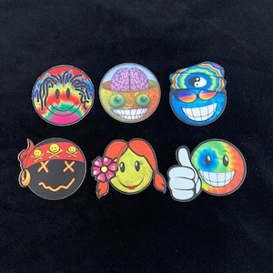 90's Smiley Face Stickers, 2000's Stickers, Vintage Holographic ...