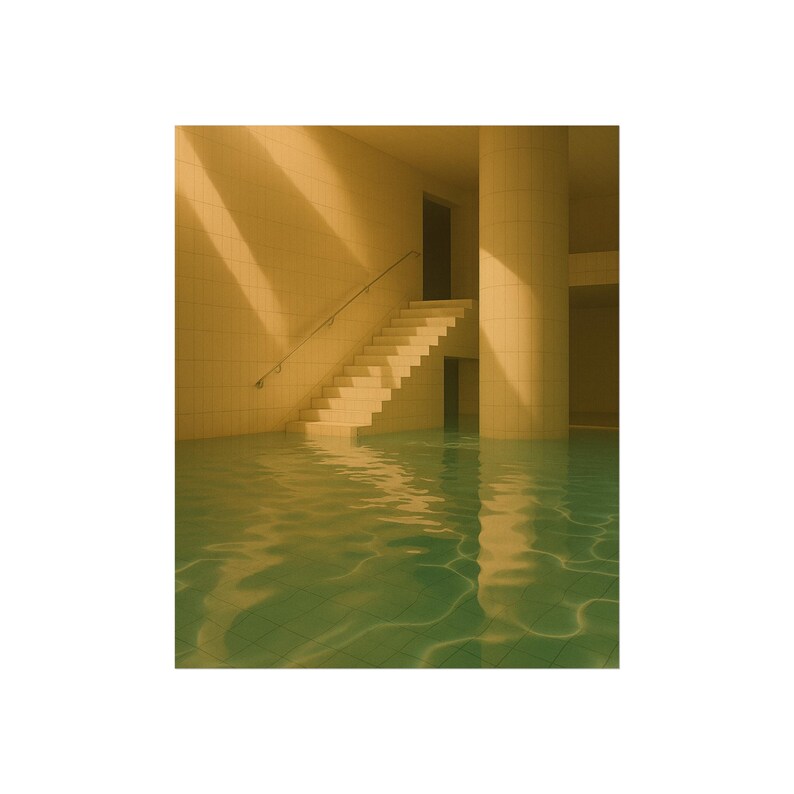 Dreamcore Liminal Space Pool Rooms Art: Eerie Creepypasta Poster - Etsy