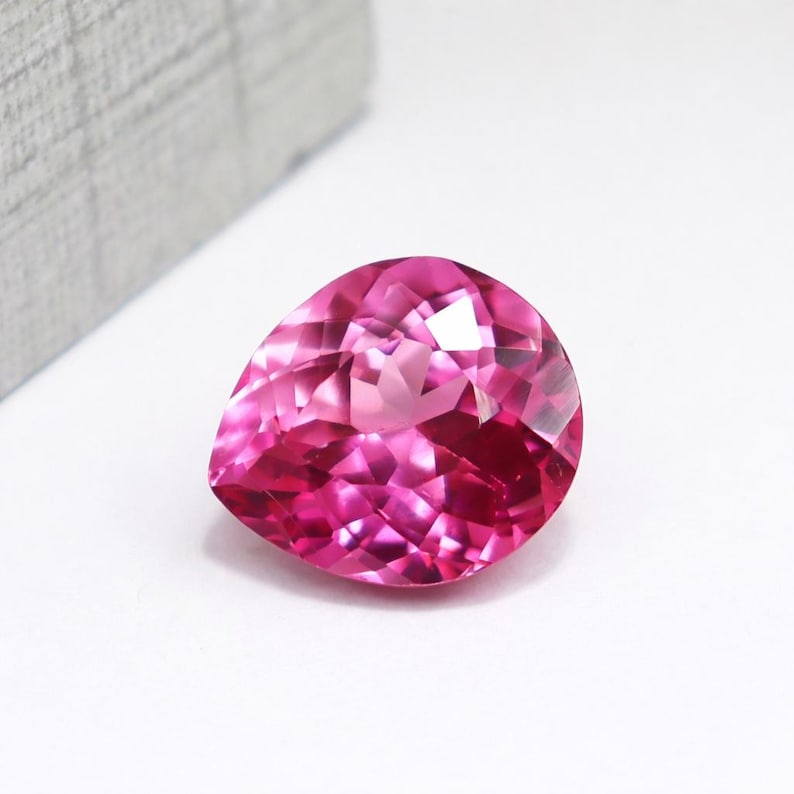Pink Spinel Gemstone, 8.80 Carat Tear Drop Cut - Etsy