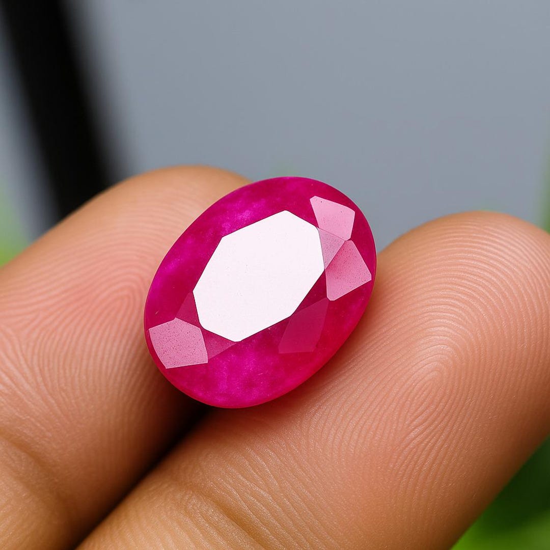10 Ct Oval Cut Red Beryl Bixbite Gemstone • Rare Loose Gem - Etsy