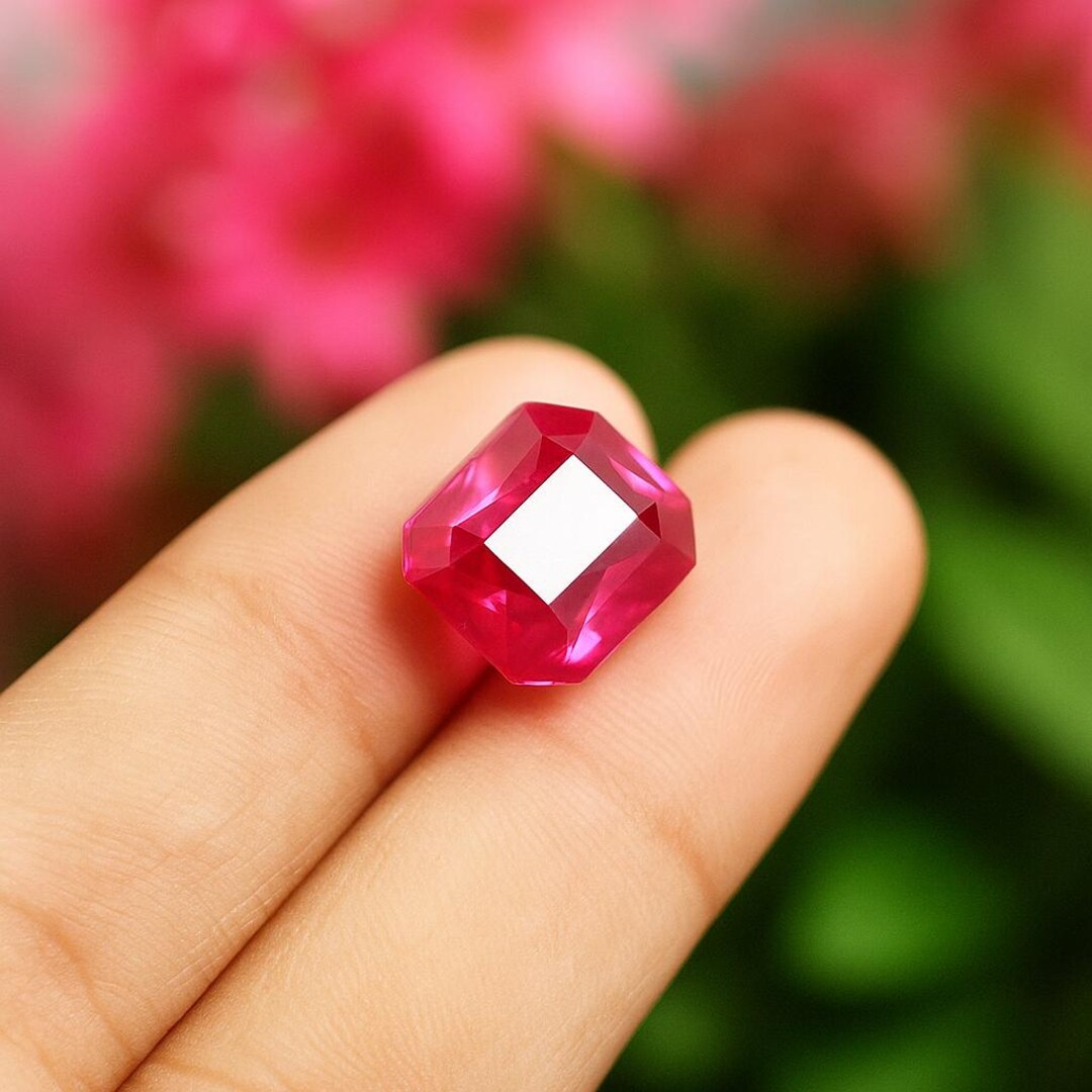 Natural Pink Ruby Beautiful Radiant Cut 10.20ct Jewelry 12x9x7mm Ring ...