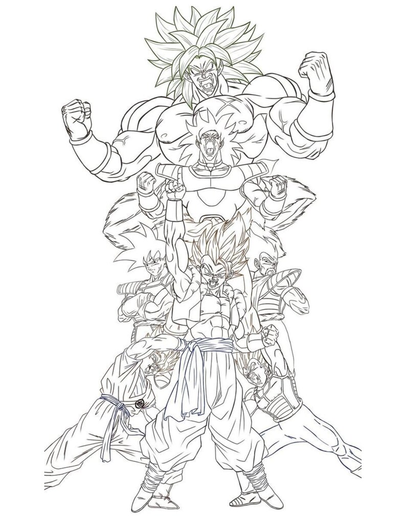 70 Coloring Pages - Dragon Ball Z, Printable/digital. - Etsy