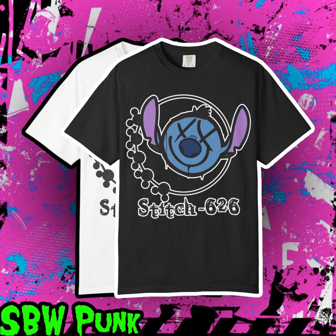 Experiment T-shirt | Emo Punk Lilo & Stitch Graphic Tee Shirt | Blink ...
