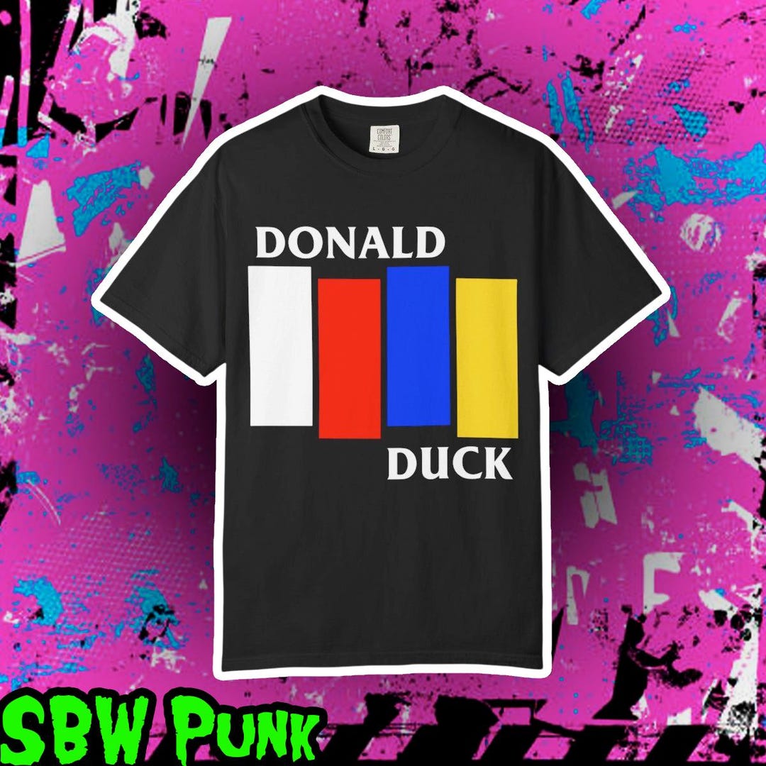 Duck Black Flag T-shirt | Emo Punk Donald Duck Graphic Tee Shirt ...