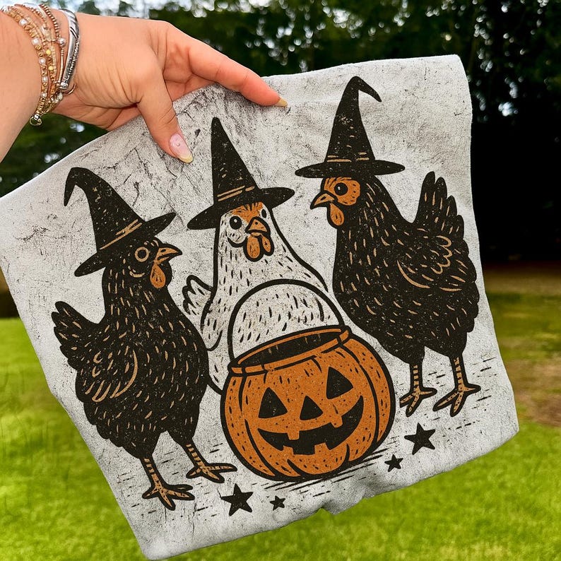 Pumpkin Chicken Fall Retro Halloween PNG, Halloween Witch Thanksgiving ...