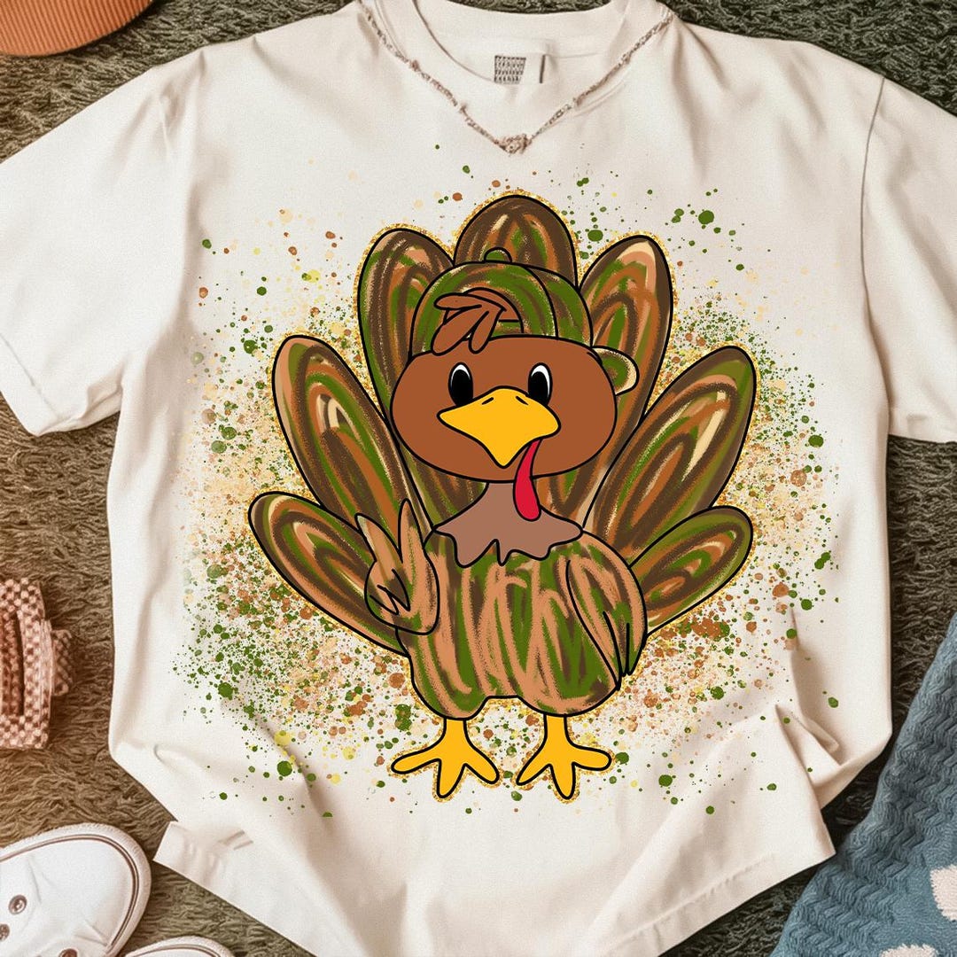 Gobble Thanksgiving Boy Turkey Camo Fall PNG, Turkey Camo Cap Boy Png ...