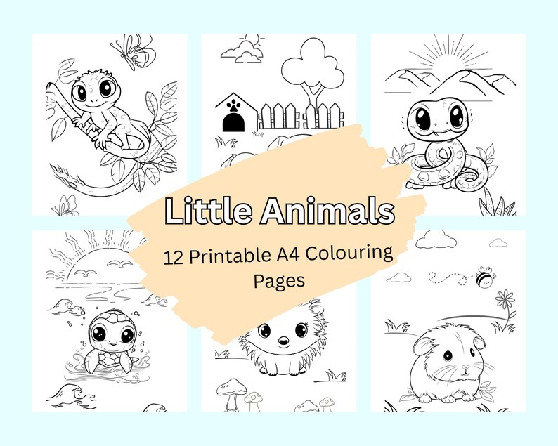 12 Printable A4 Coloring Pages – Cute & Bold Easy Designs – PDF ...