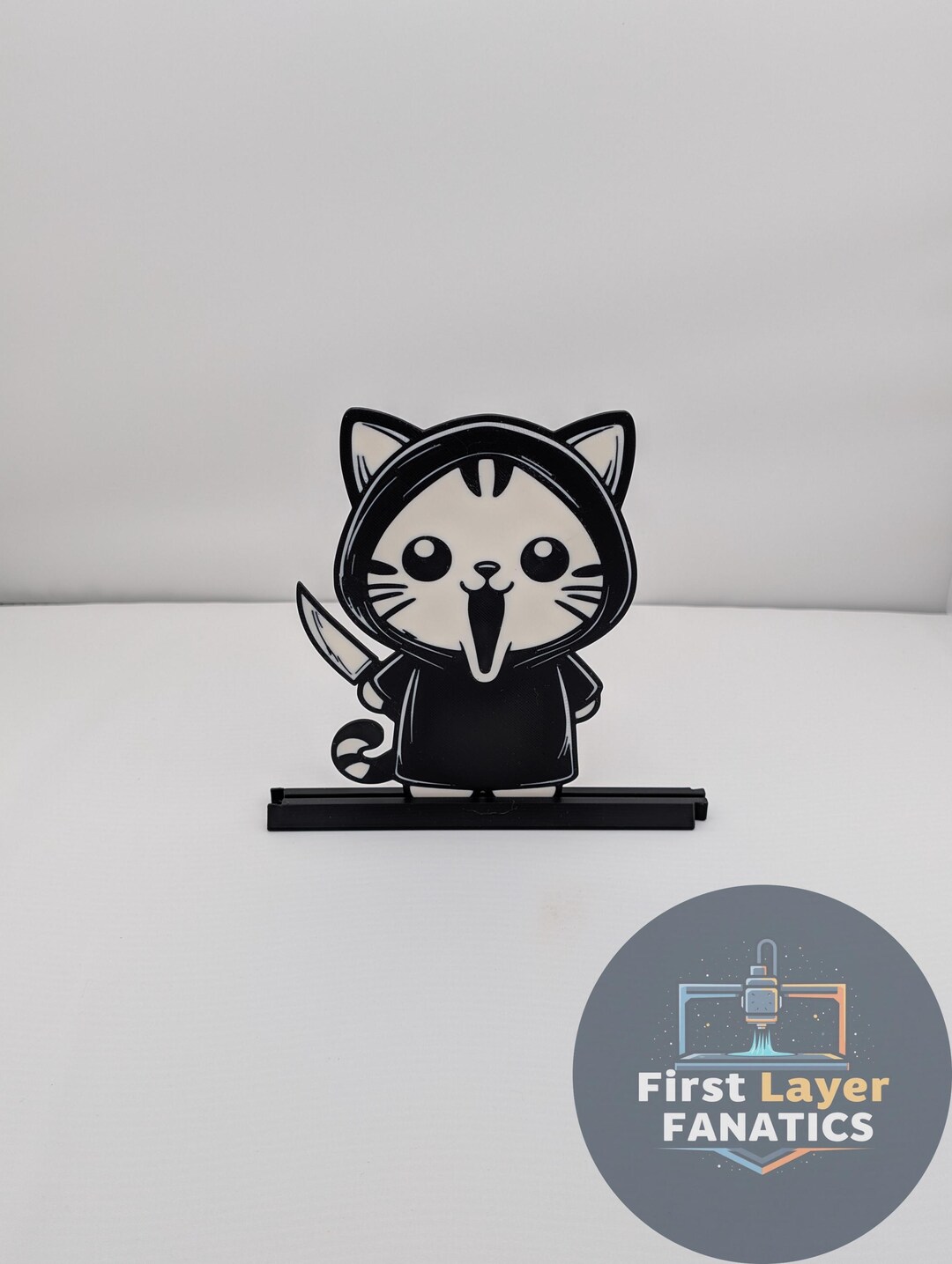 Slasher Cat Figure With Stand | Horror Movie Decor, Ghostface Inspired ...