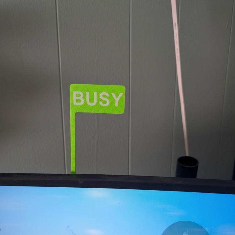 Custom Text Monitor Flag | 3M Included | Personalized Busy Sign, on a ...