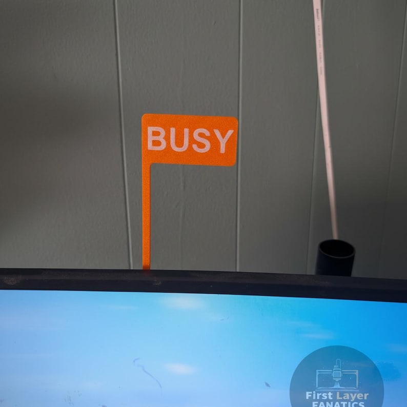 Custom Text Monitor Flag | 3M Included | Personalized Busy Sign, on a ...