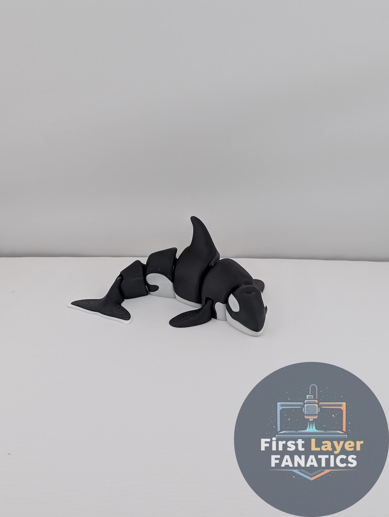 Articulated "classic Orca" Fidget Toy, 3D Printed Killer Whale Desk ...