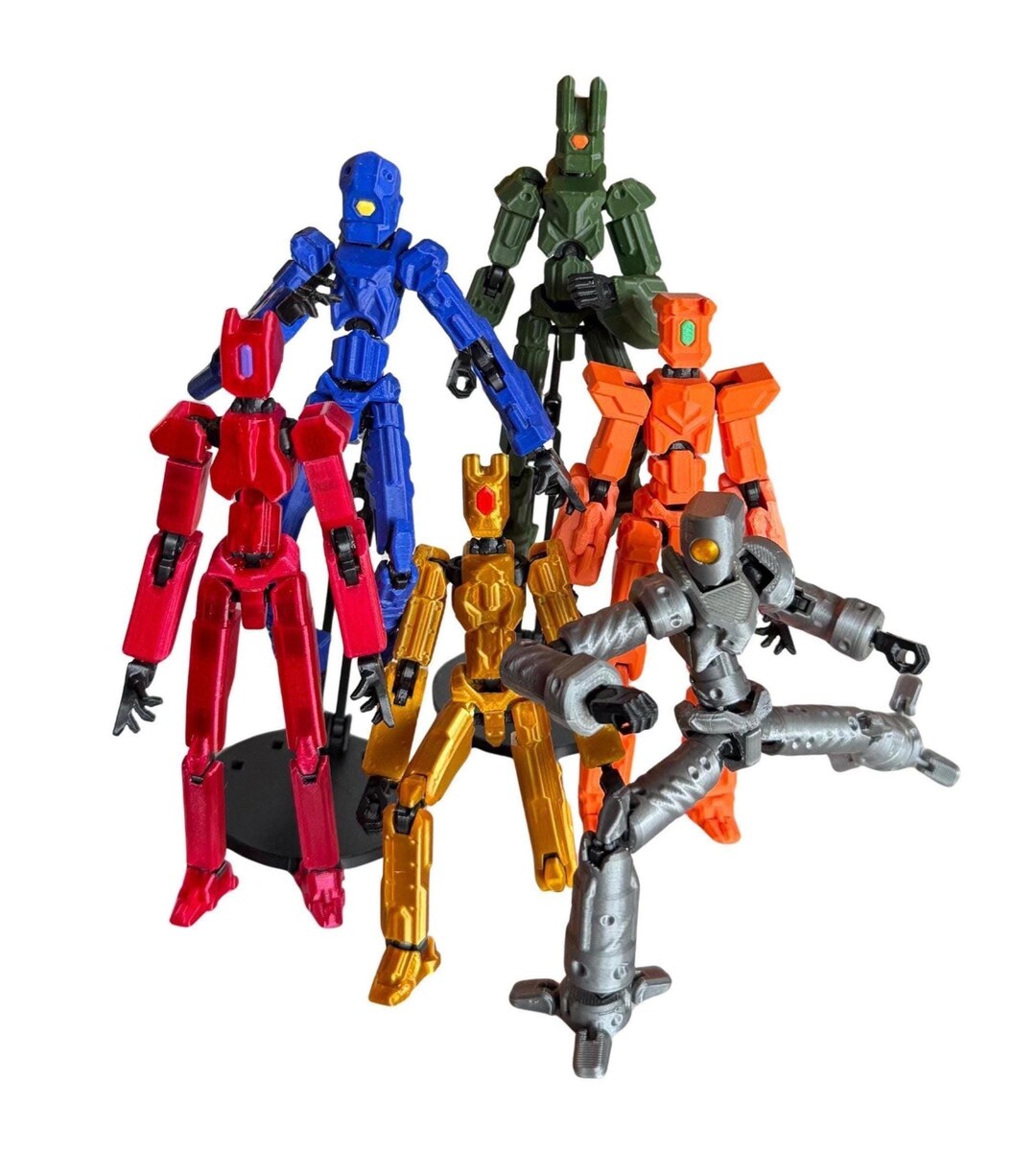 3D Printed Ateles 13 Series Dummy 13 Action Figure: Four-arm Backpack ...