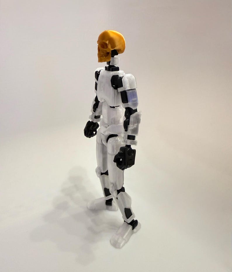 3D Printed Skull Head X2 for Dummy 13: 3D Printed Modular Action Figure ...