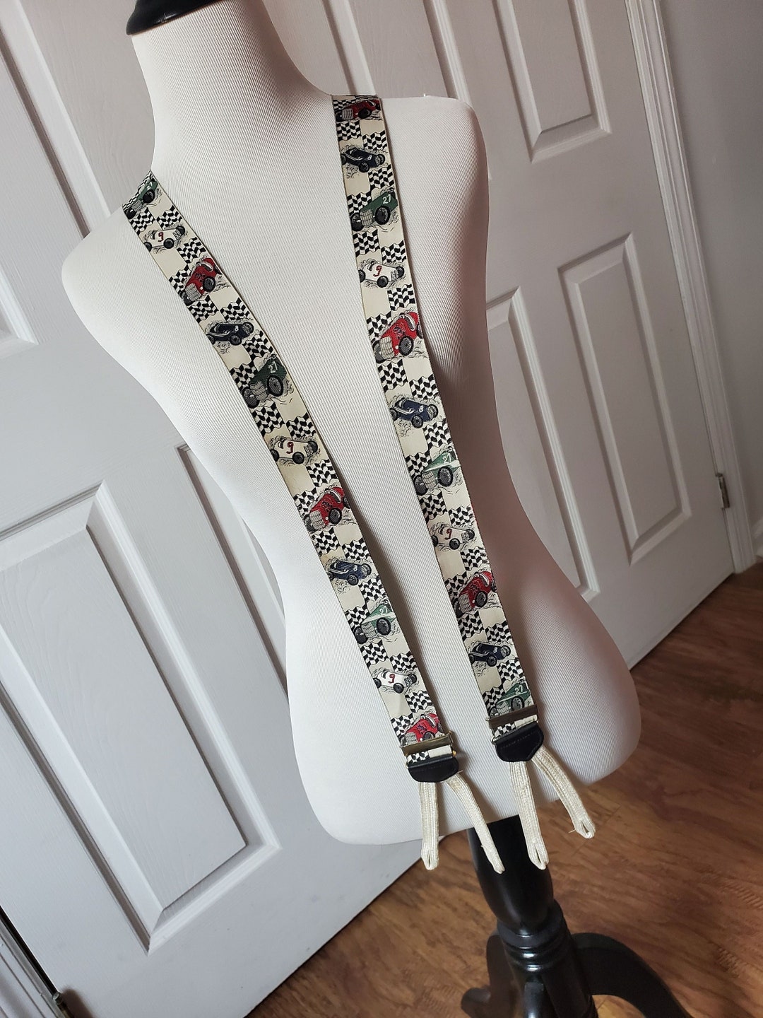 Vintage Trafalgar Stock Race Car Checkered Flag Braces/suspenders - Etsy