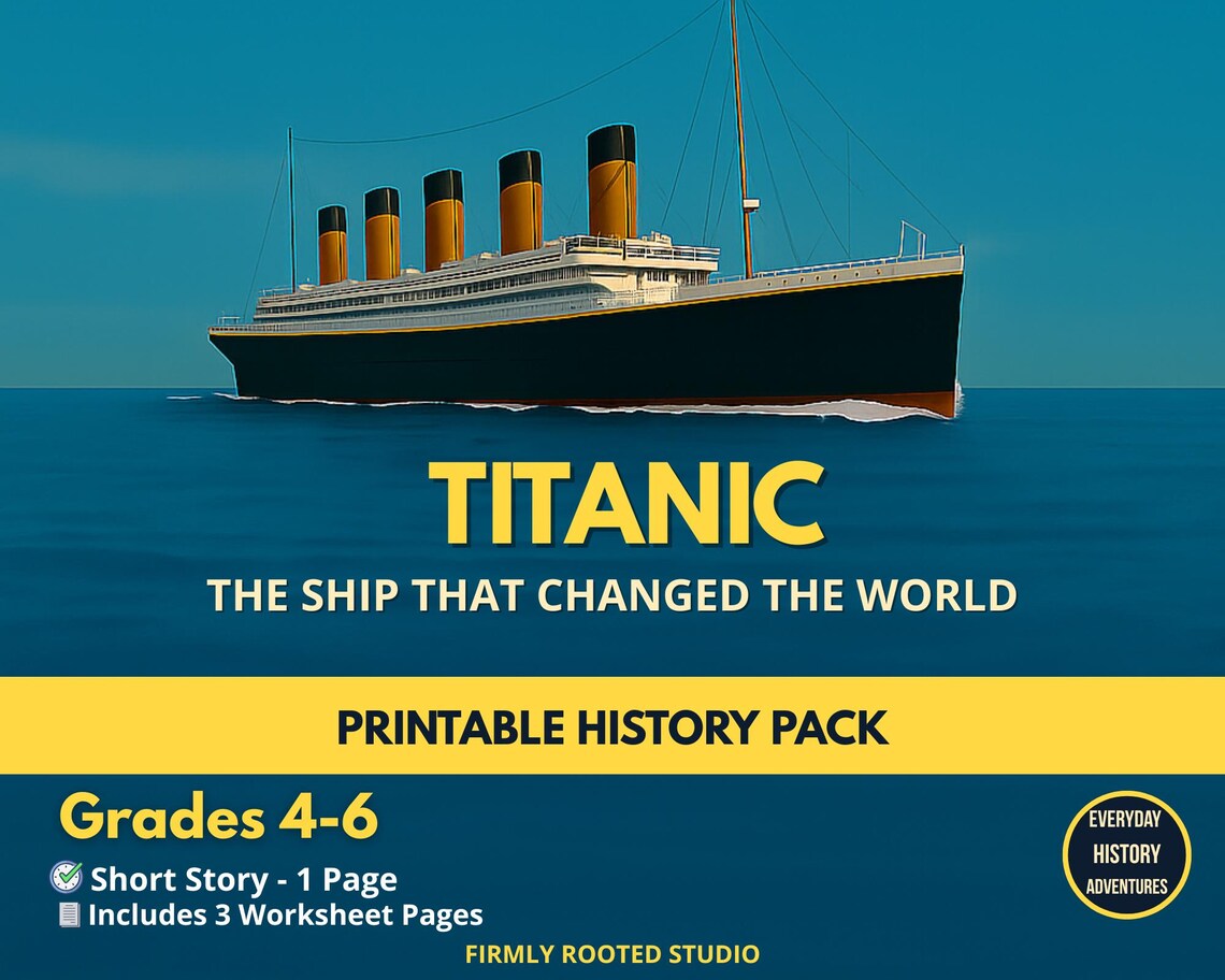 Titanic Reading Comprehension Worksheets | Printable PDF Grades 4–6 | U ...