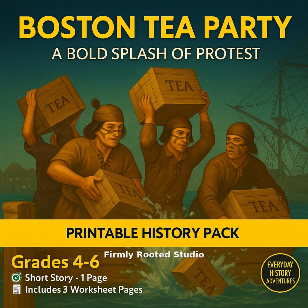 Boston Tea Party Reading Comprehension Worksheets: American Revolution ...