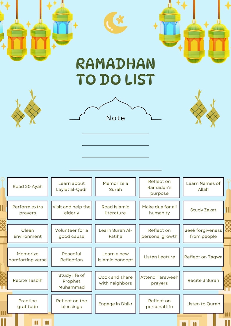 Printable Ramadan Planner for Kids , Islamic Activity Journal , Salah ...