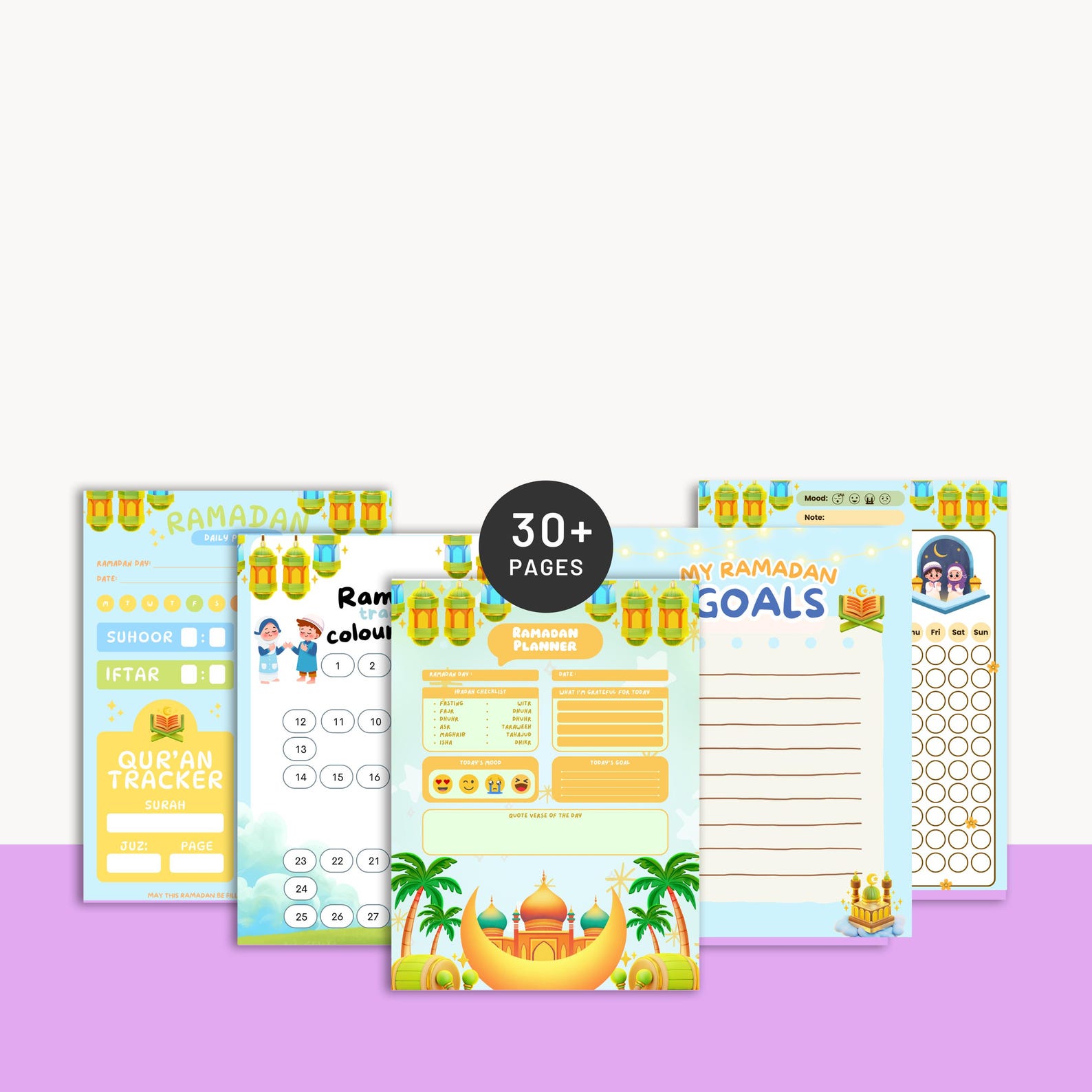 Printable Ramadan Planner for Kids , Islamic Activity Journal , Salah ...