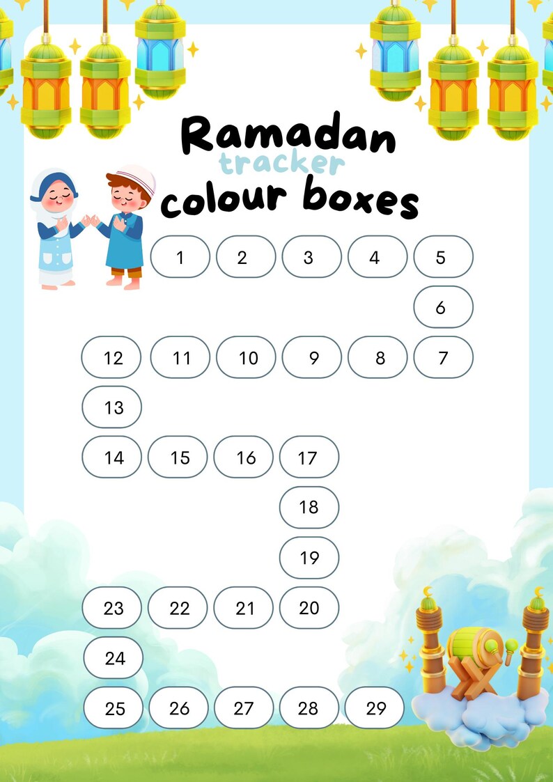 Printable Ramadan Planner for Kids , Islamic Activity Journal , Salah ...