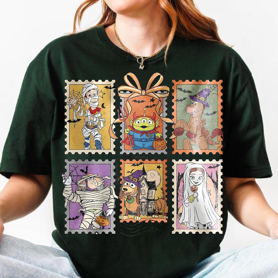 Toy Story Halloween PNG, Buzz Woody Jessie Stamp Style, Spooky Pixar ...