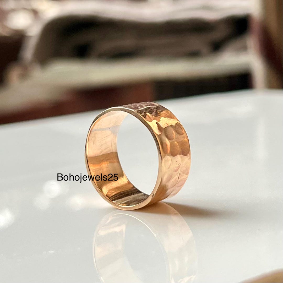 Pure Copper Ring, Hammered Copper Ring, Solid Copper Ring, - Etsy